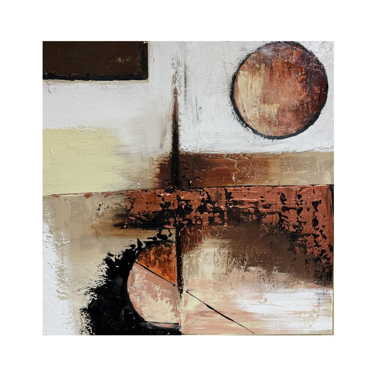 Gemälde original handgemalt Geometrie der Zeit · Möbel Rogg